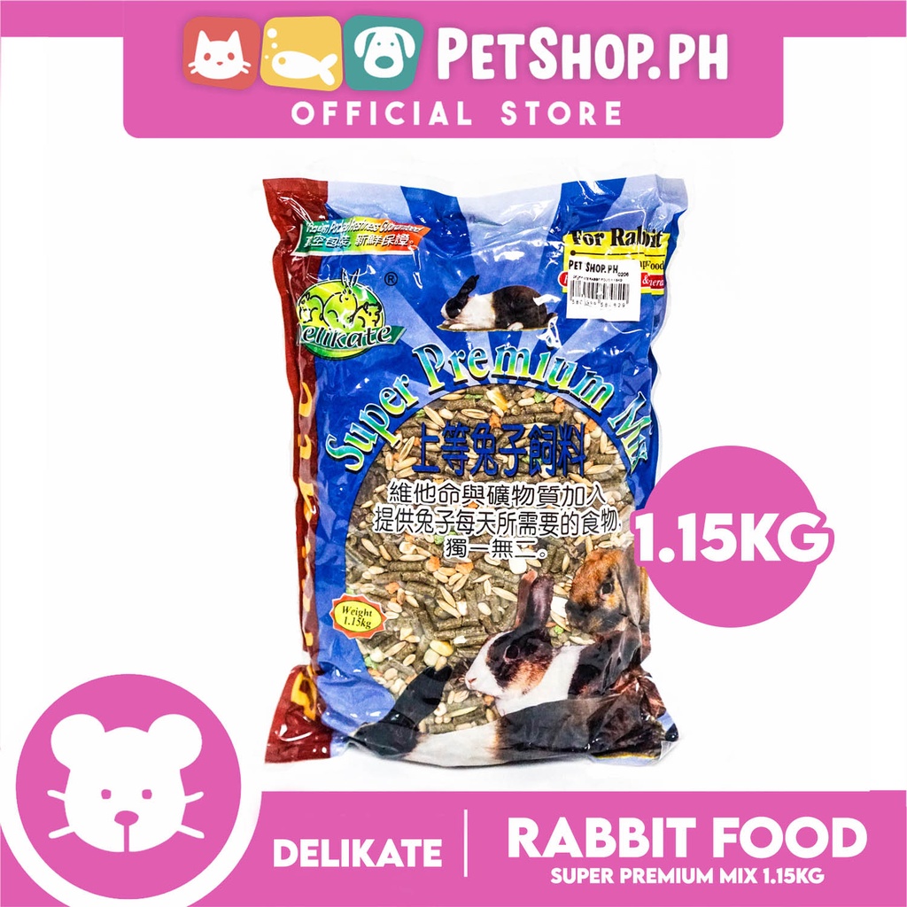 Delikate Super Premium Mix Rabbit Food 1.15kg Complete Daily Staple ...