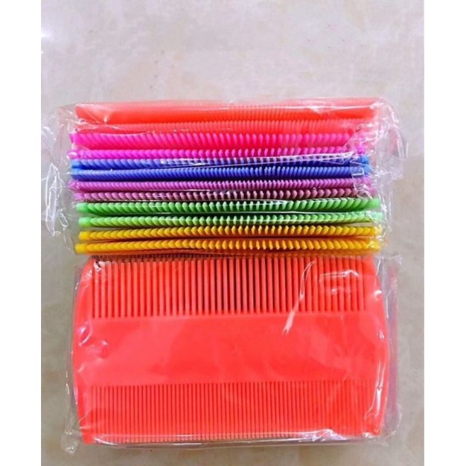 12Pieces Plastic Hair Harrow Suyod Fine Tooth Lice Nit Comb For Hygiene ...