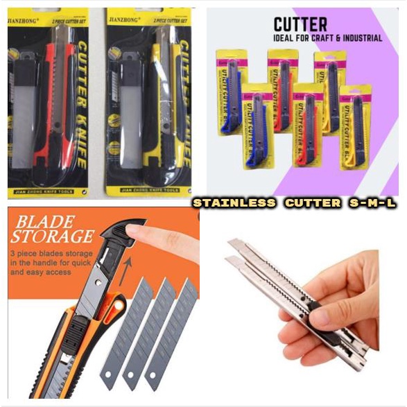 Stainless steel blade cutter/safety cutter/cutters/blade SMALL/MEDIUM ...