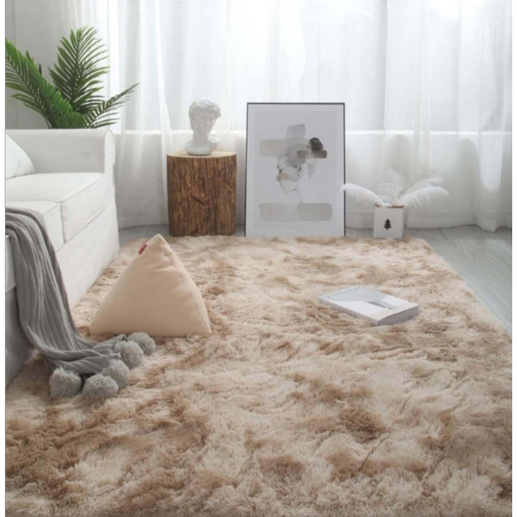 JHVN Fluffy Rugs Shaggy Dining Room Floor Home Bedroom Carpet Desktop ...