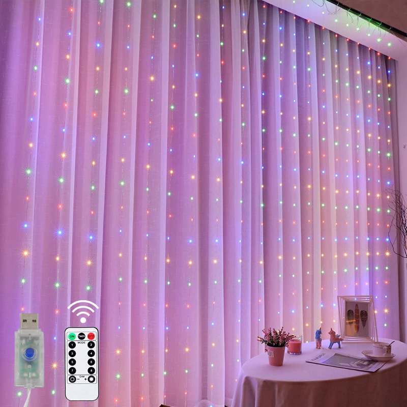 Backdrop Curtain LED String Fairy Light Party Wedding Decoration ...