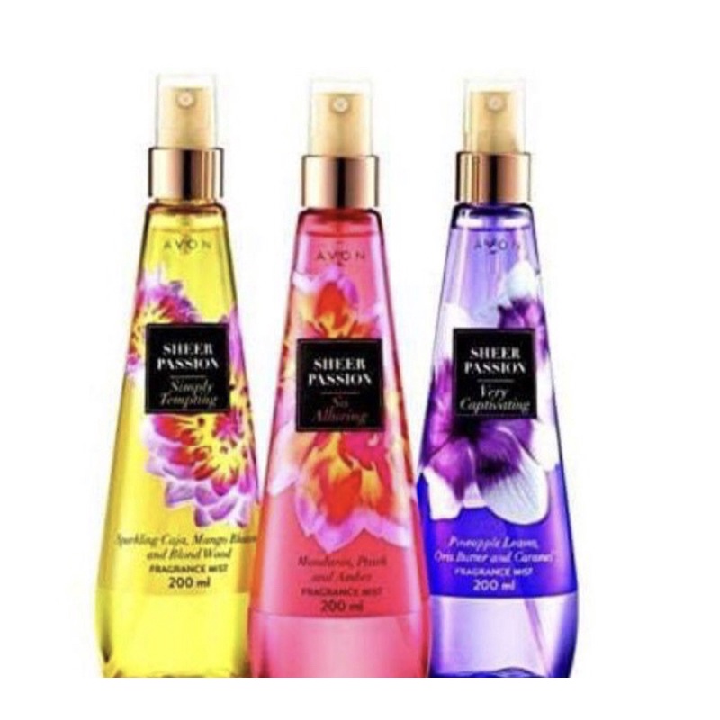 Avon perfume cologne Sheer Passion Fragrance Mist 100ML | Shopee ...