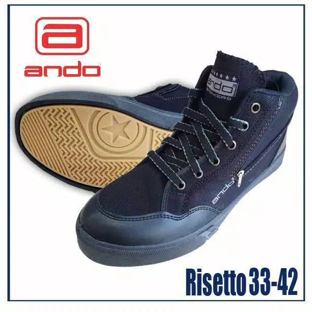 Children's Brand Shoes ANDO RESITTO ALL BLACK | Shopee Philippines