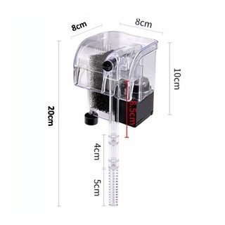 Hang On Back Filter For Aquarium Fish Tank (3w) | Shopee Philippines