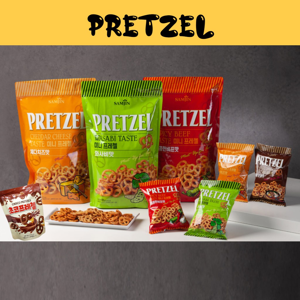 SAMJIN Beer Snack Pretzel Assorted Flavor Bites Snacks 70g | Shopee ...