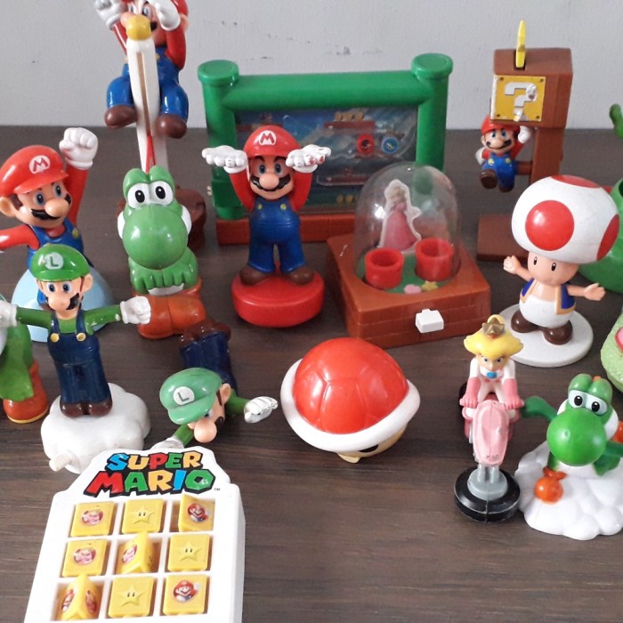 Latest super mario bros happy meal Kids toys mcd kfc toys figure ...
