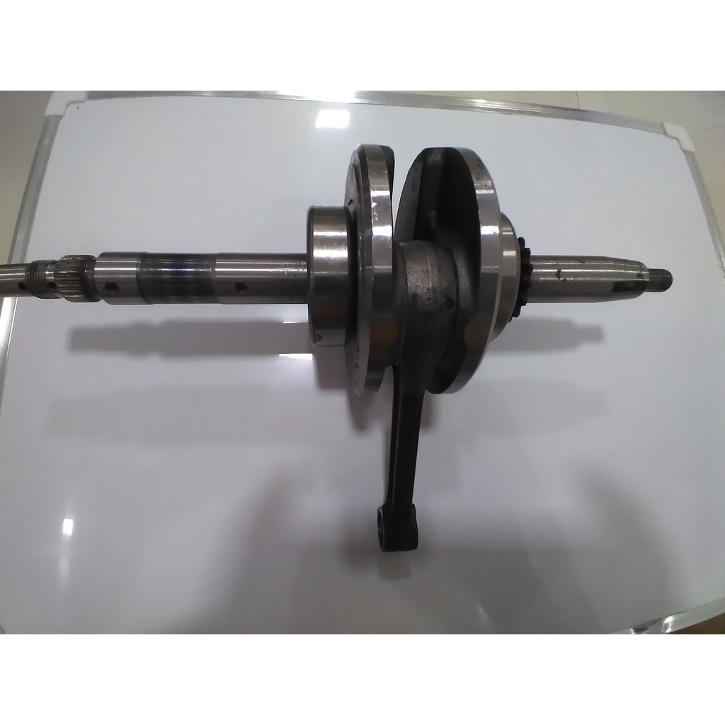 Original crank shaft wave 100 genuine set with bearings and timing gear ...