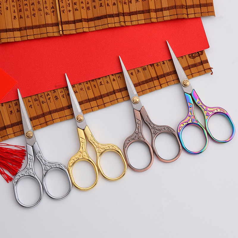 Professional Stainless Steel Sewing Scissors Vintage Fabric Cutter ...