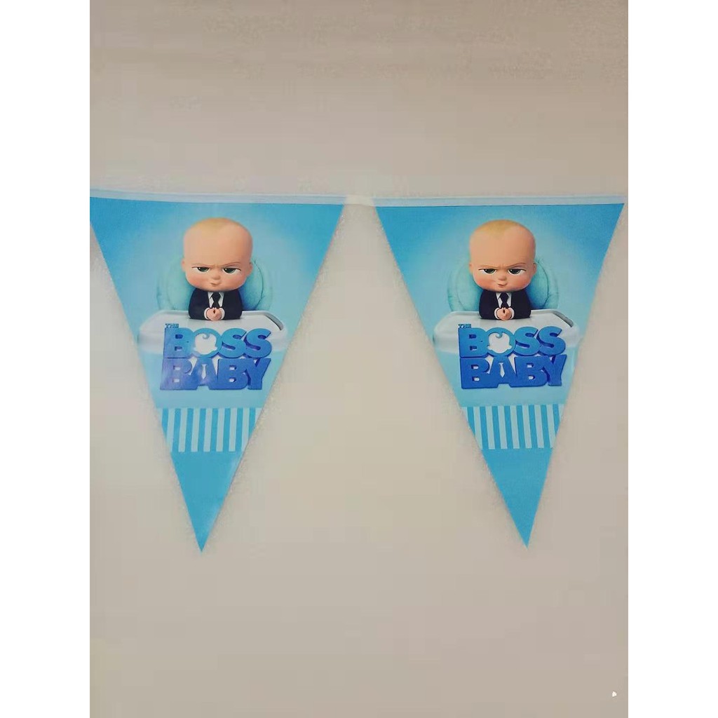 BOSS BABY theme birthday party decorations Double-sided cartoon ...