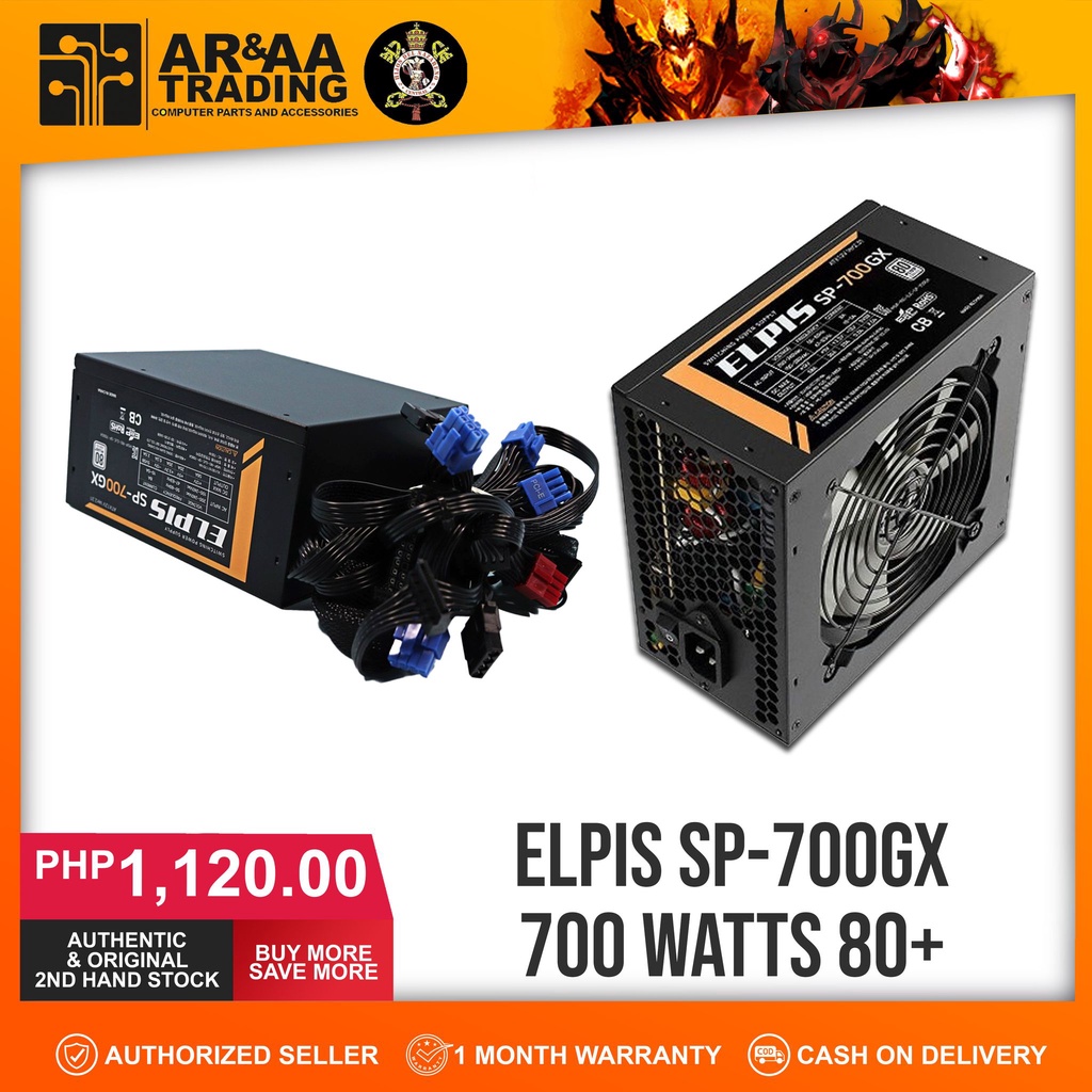 True Rated Power Supply 700 watts ELPIS SP 700 GX 80+ | Shopee Philippines