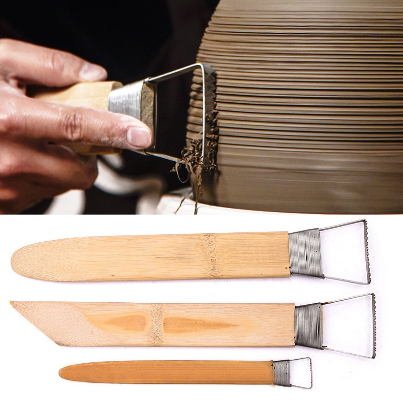 Large Toothed Clay Embryo Repairing Texture Tool 5-piece Set of Ceramic ...