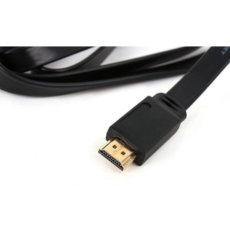 Hdmi Cable Soft and Thin Flat 1.4v 3M Long (Black) | Shopee Philippines