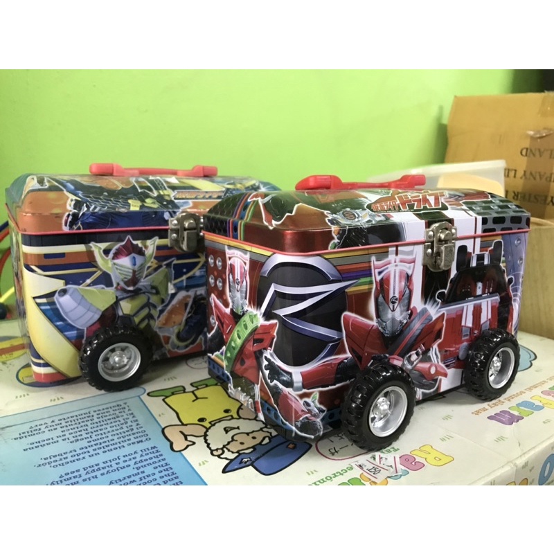 Sentai Pattern Iron Box Transforming Catoon With Wheels Can Be Trolley ...