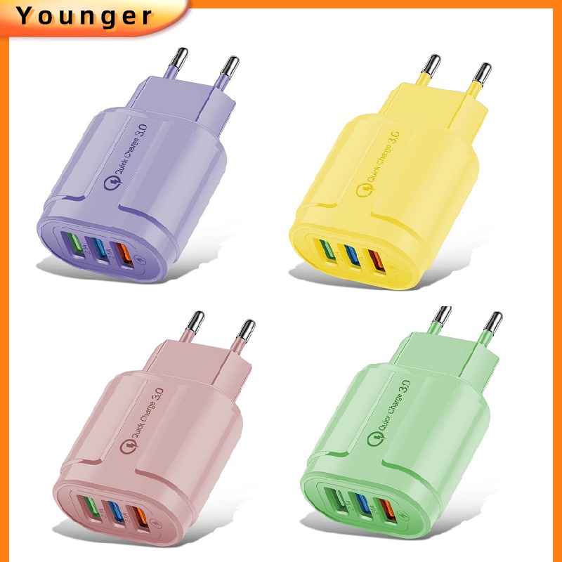 Usb Adoptor Quick Charge 2A 3 Ports Mobile Phone Chargers For i-Phone ...