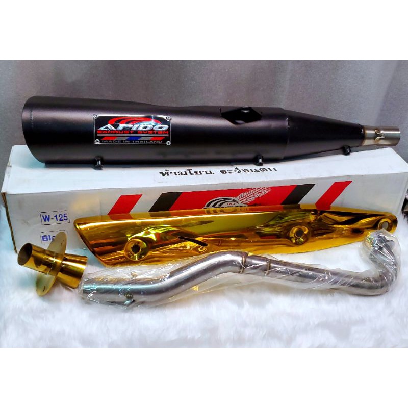 Apido Pipe Wave 125 / Wave Dash With Heat Guard And Muffler Tip ...