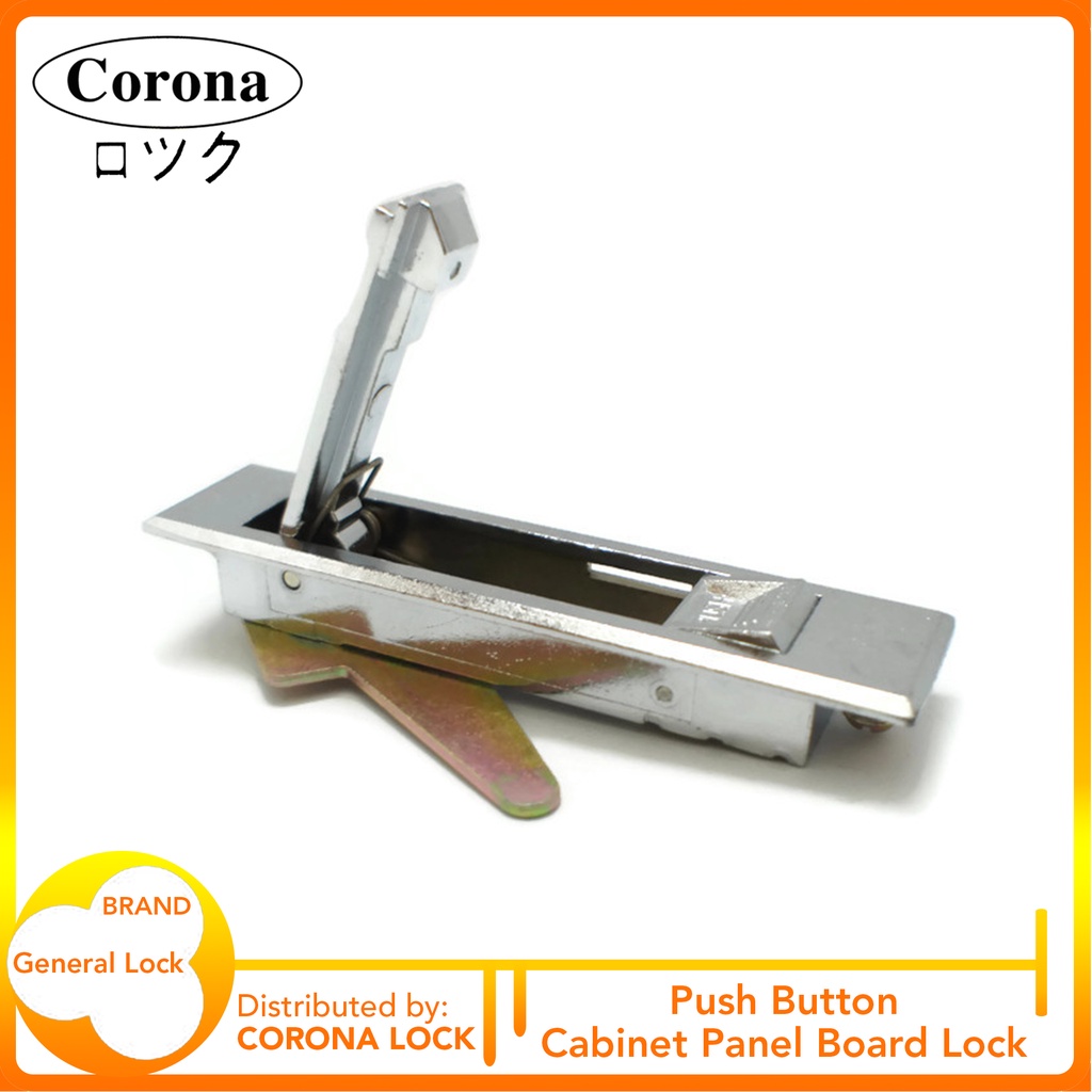 Push Button Cabinet Panel Board Lock 114x27mm Keyless | Shopee Philippines