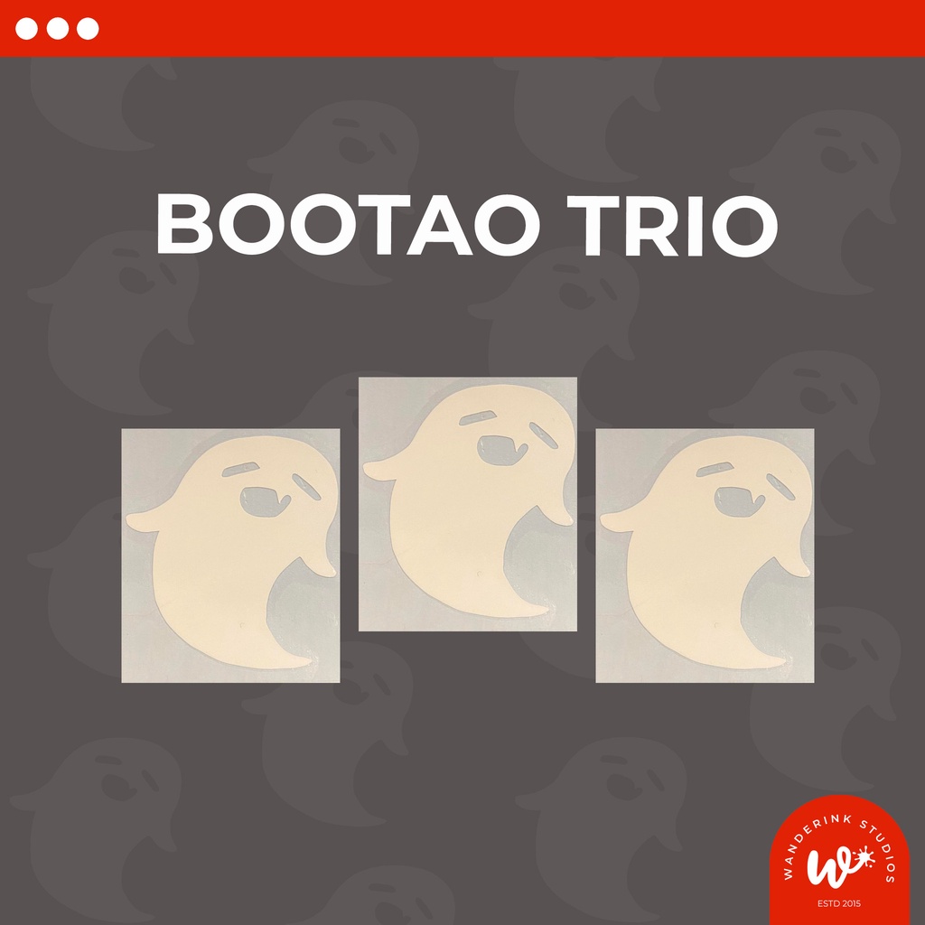 Hutao Boo-tao Ghost Decal Stickers Gift Set Genshin Impact White ...