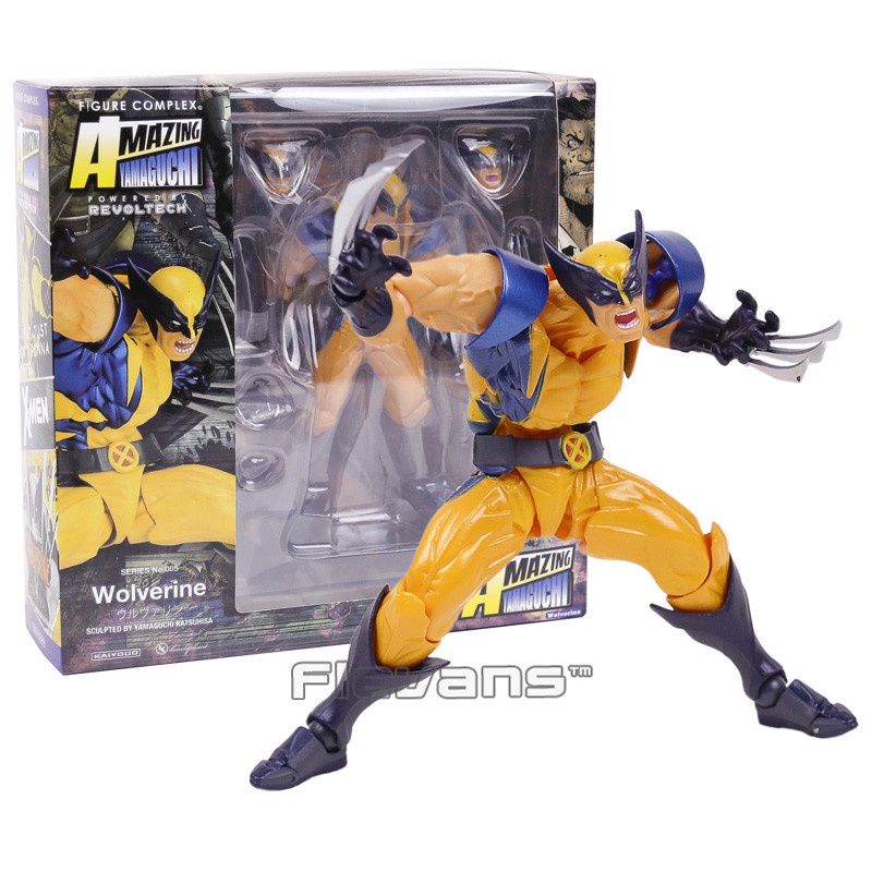 The amazing YAMAGUCHI Revoltech. 005 Wolverine Logan PVC Action Figure ...