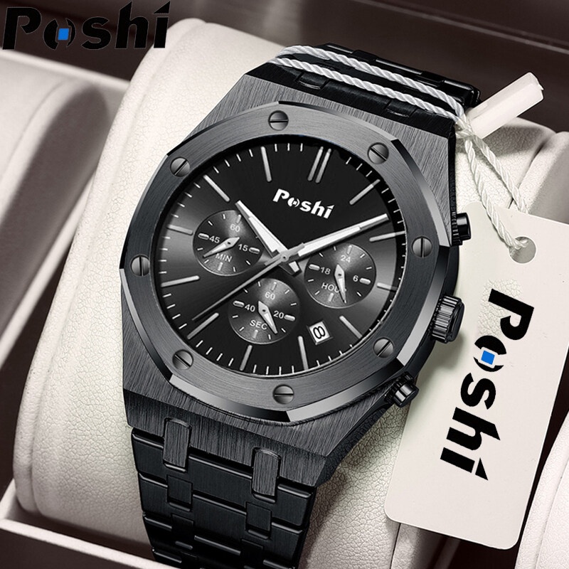 POSHI Men's Watches Fashion Brand Waterproof Diving Quartz Sports Atch ...