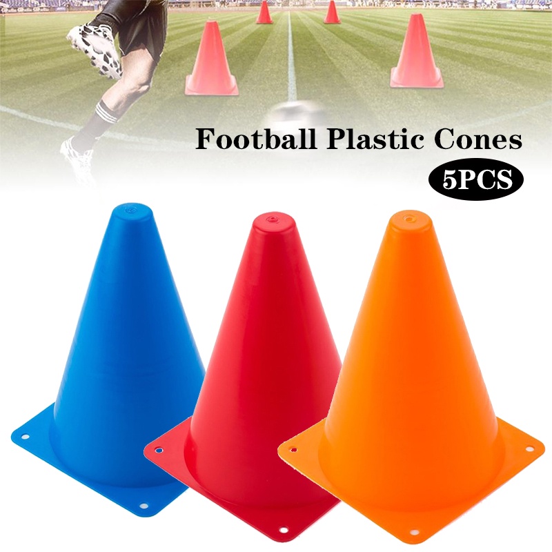 HOLLY 5 pcs/set Football Training Cone Soccer Training Cone Plastic ...