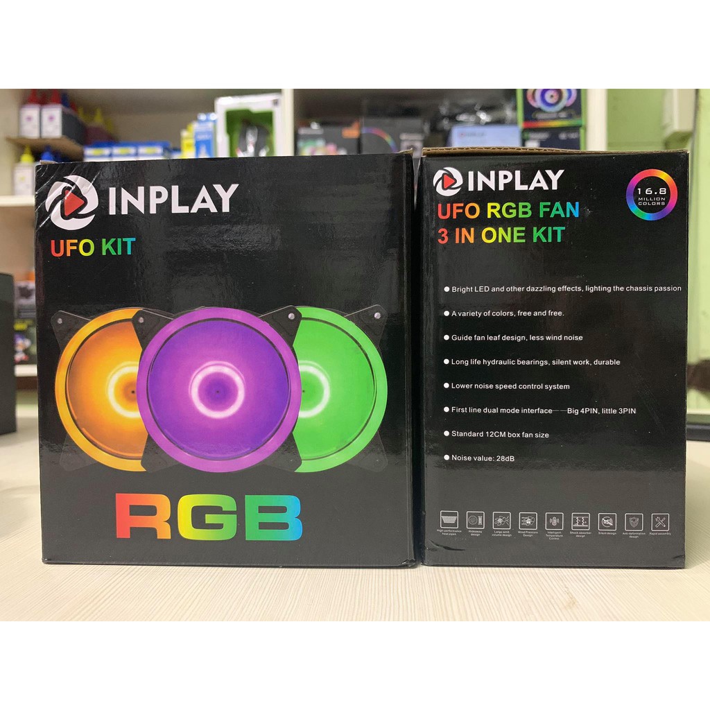 INPLAY 12cm RGB fan Inplay UFO Kit 3 case fan pc fan cooling fan 120mm ...