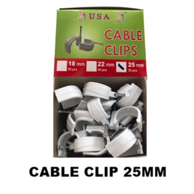 CABLE CLIPS 25MM (30 PCS/BOX) | Shopee Philippines