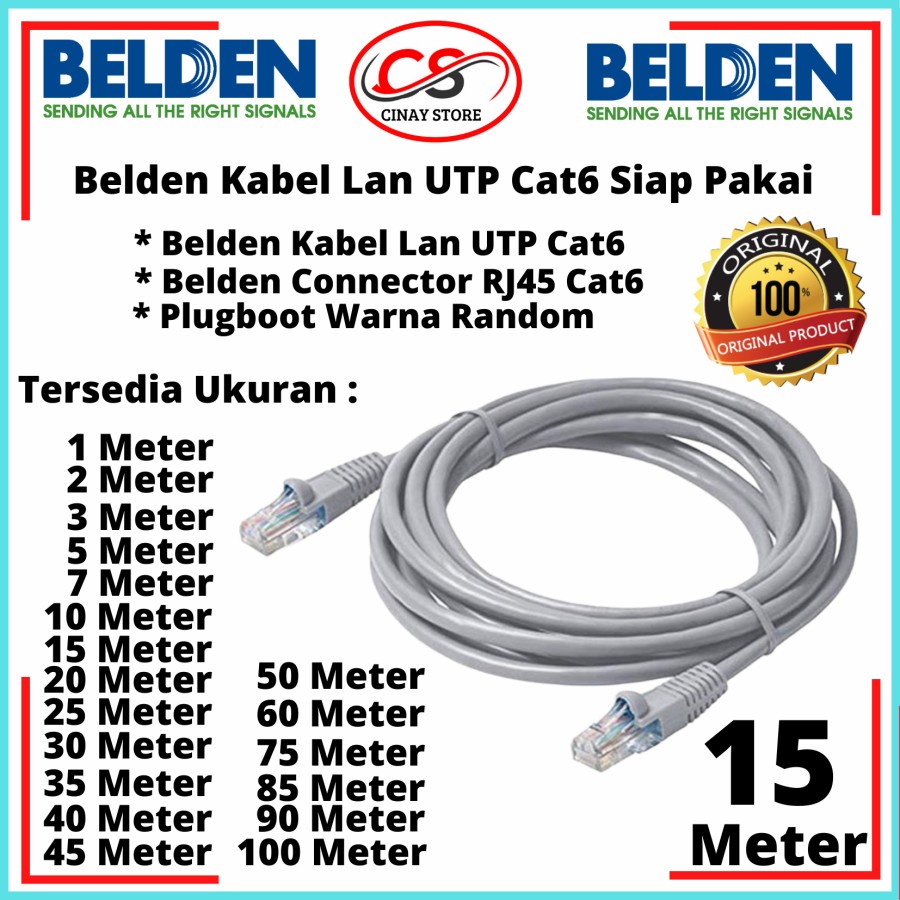 Original 15 Meter Belden CAT6 UTP Cable | Shopee Philippines
