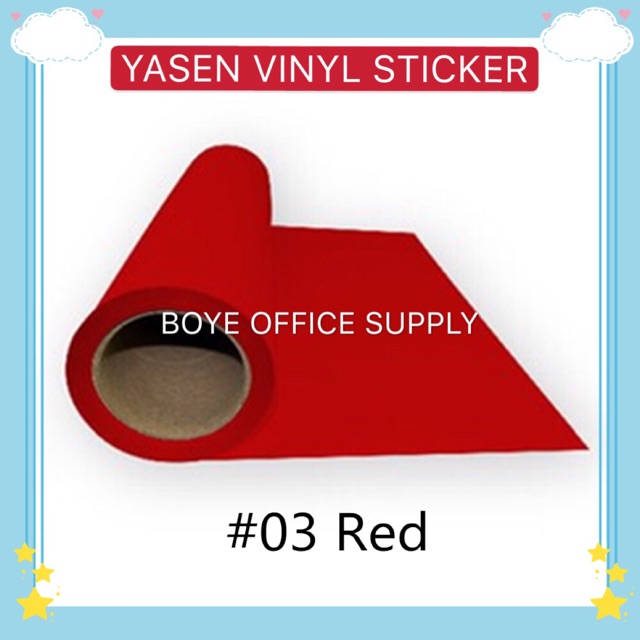 Yasen Vinyl Sticker #03 Red (25meters) | Shopee Philippines