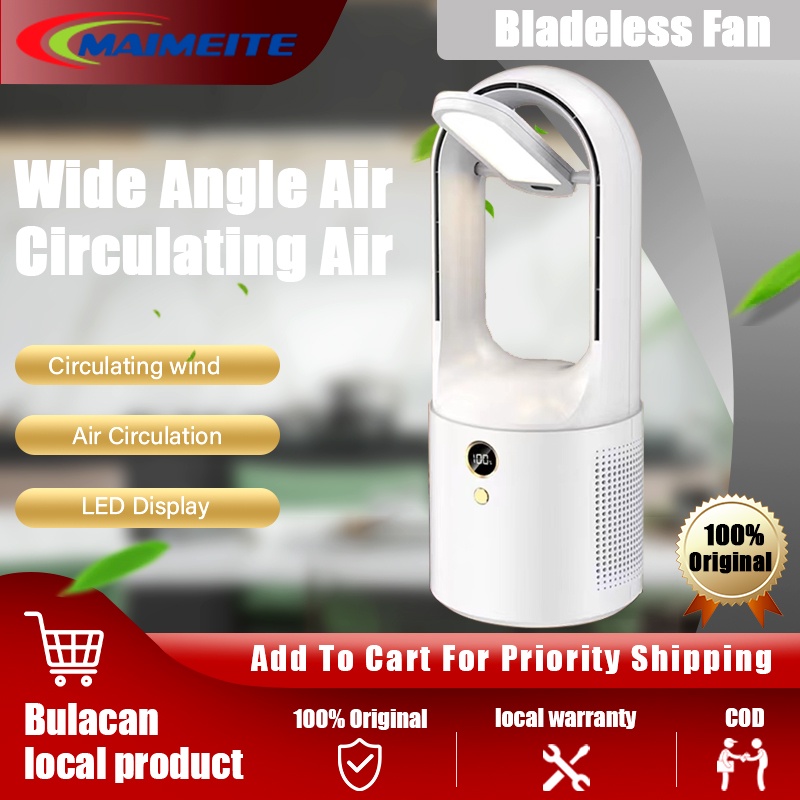 Maimeite bladeless fan household rechargeable electric fan with LED ...