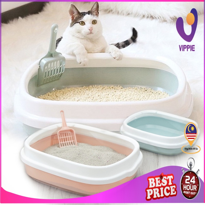 VIPPIE Half Enclosed Pets Litter Box | Shopee Philippines