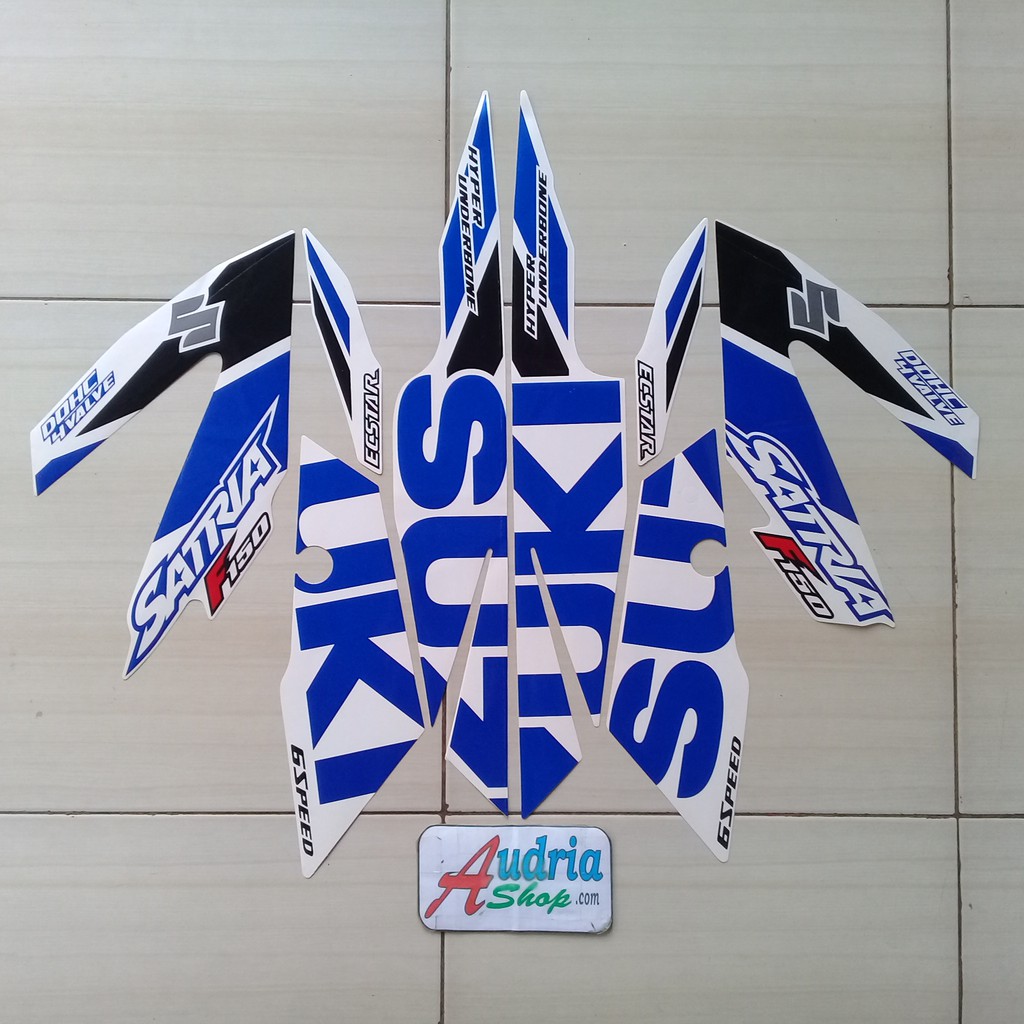 PUTIH Suzuki Satria F150 2019 Motorcycle Sticker Striping Full White ...