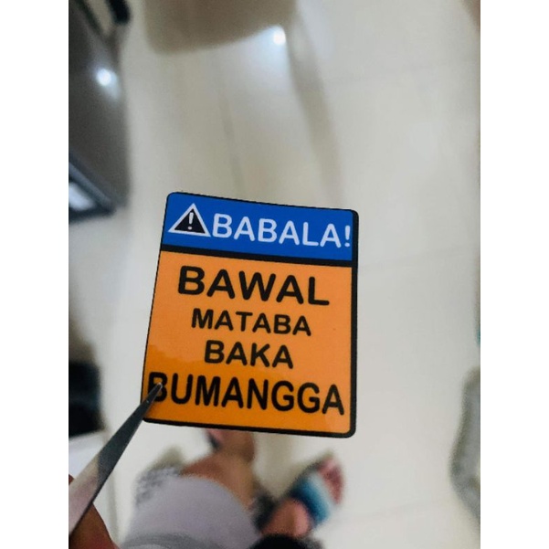 Motorcycle Babala 2 laminated sticker - actual product display | Shopee ...