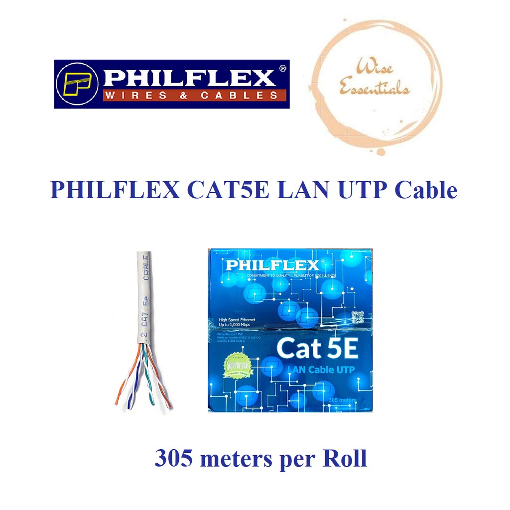 PHILFLEX CAT5E LAN UTP Cable | Shopee Philippines