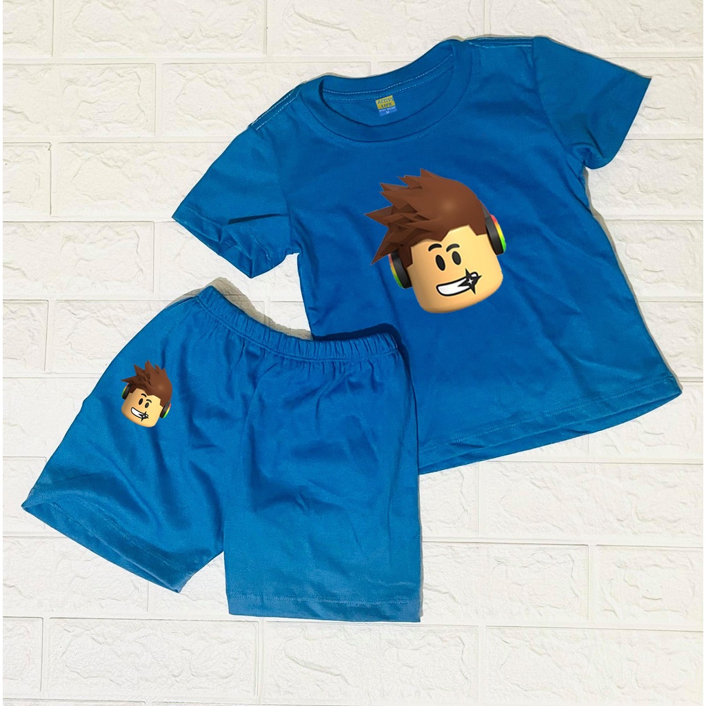 ROBLOX Head Kids Terno Shirt w/ Short | Shopee Philippines