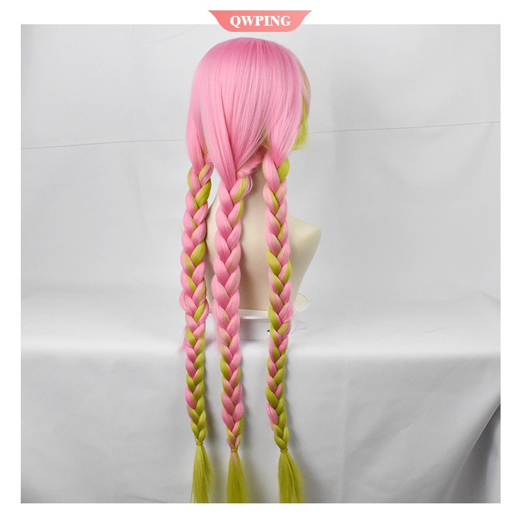Demon Slayer Hair Kanroji Mitsuri Wig Kimetsu No Yaiba Demon Slayer ...