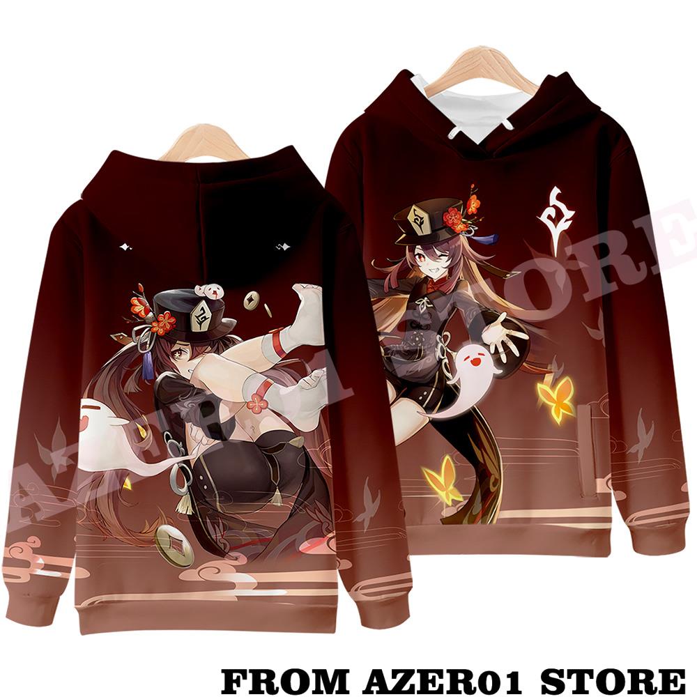 Genshin Impact Hutao Hu Tao Merch Hoodies Winer Sportswear Kawaii ...