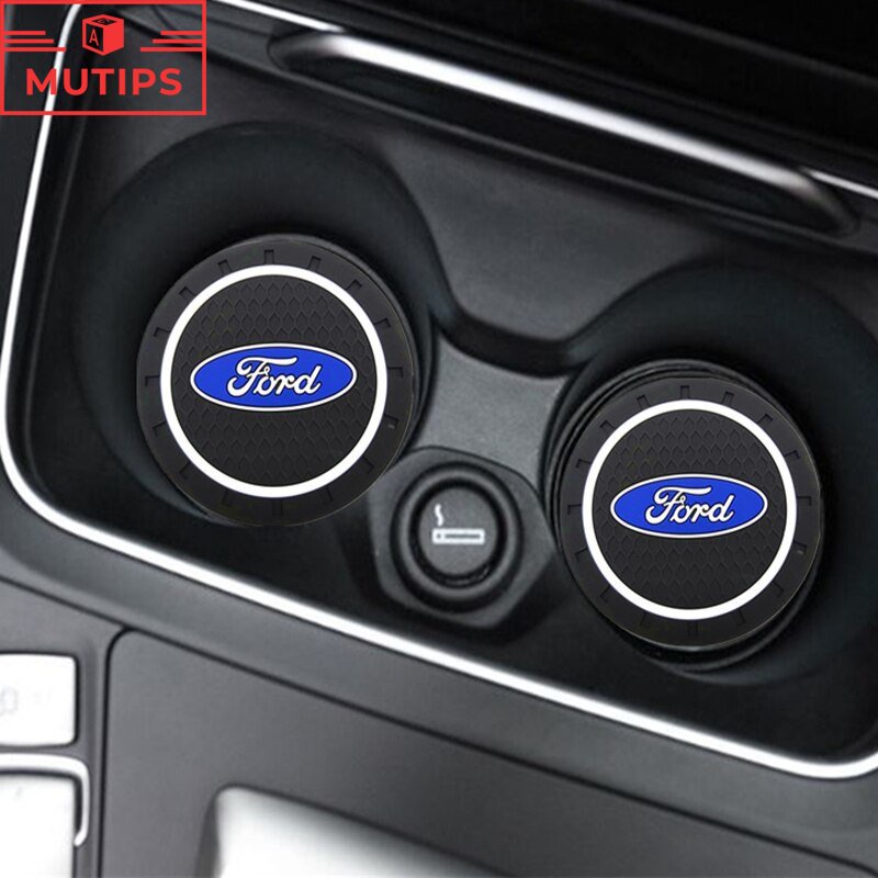Ford Car Water Coaster Cup Bottle Holder Soft Rubber Anti-Slip Pad Mat ...