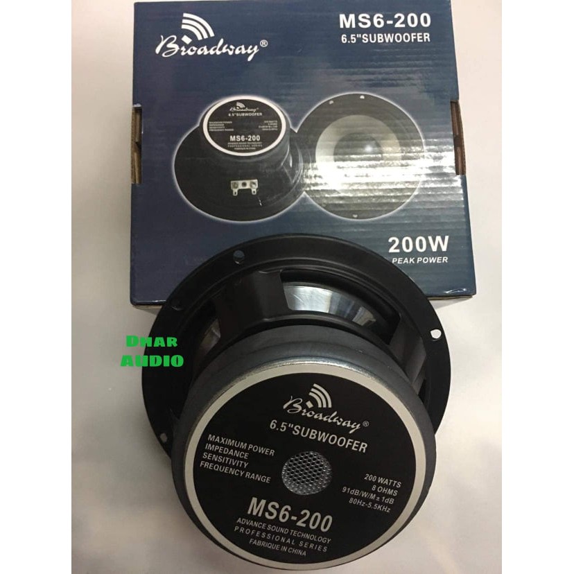 BROADWAY 6.5 SUBWOOFER SPEAKER MS6-100/ MS6-200 | Shopee Philippines