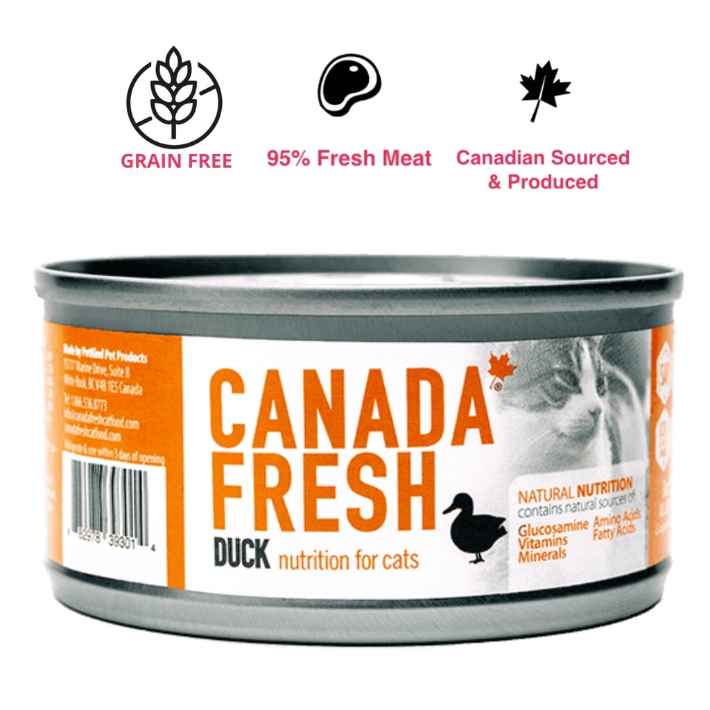 Canada Fresh DUCK Canned Cat Food - All Life Stages (156g) | Shopee ...