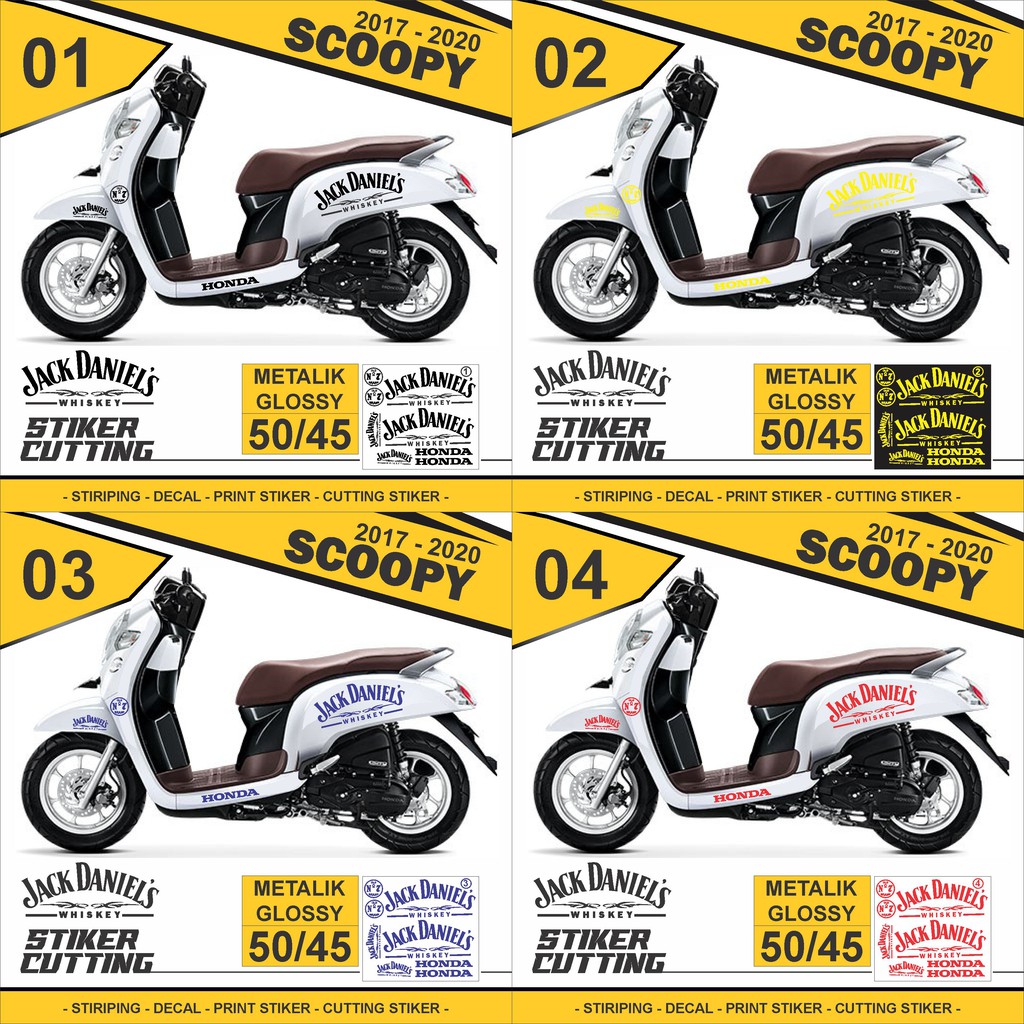 Honda Scoopy Trim Cutting Sticker AR-01 Glossy Metallic Variation (All Ready) | Shopee Philippines
