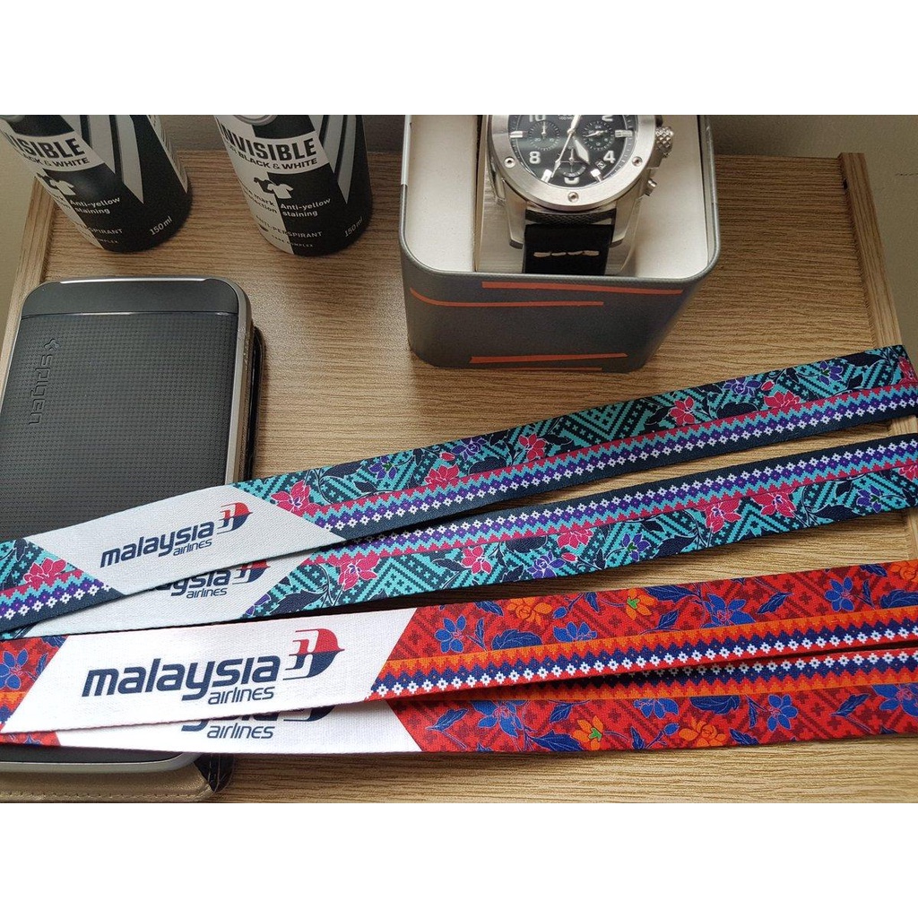 Airlines Lanyards FREE ID HOLDER MAS MAB Lanyard Keychain Pilot Student ...