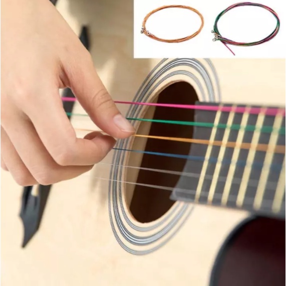 6 Piece Acoustic Guitar String Set Phosphor Bronze Musical Instrument ...