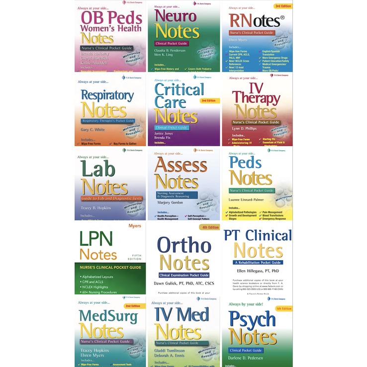 Different Nursing Pocket Notes, Clinical Pocket Guide | Shopee Philippines