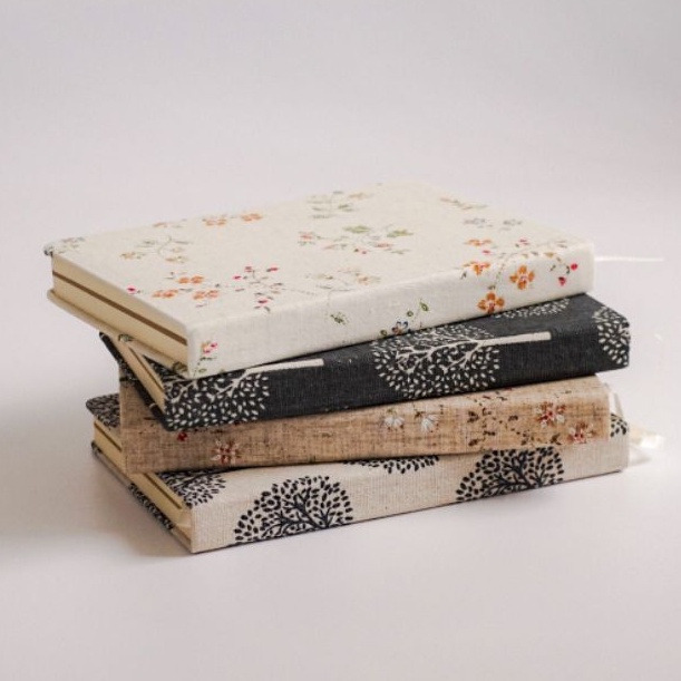 Fabric Linen Journal Notebook Hardbound Cover (New-2 types of pages ...