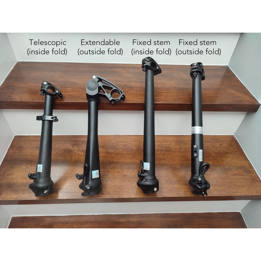 Patented Stem Handlepost for Threadless Stem for Dahon Black Silver ...