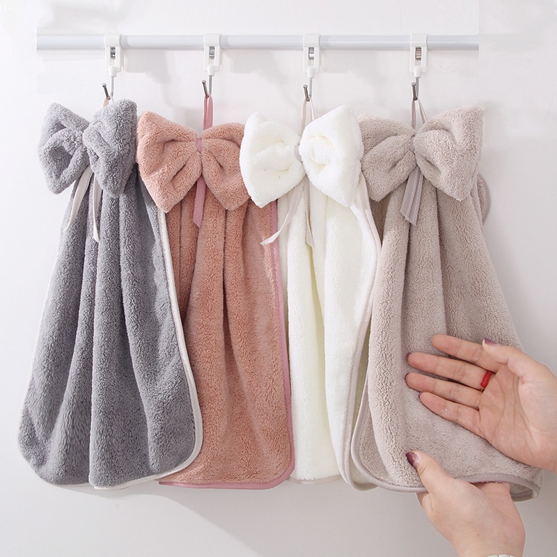 Convenient bow-shaped hand towel in the kitchen and bathroom | Shopee ...