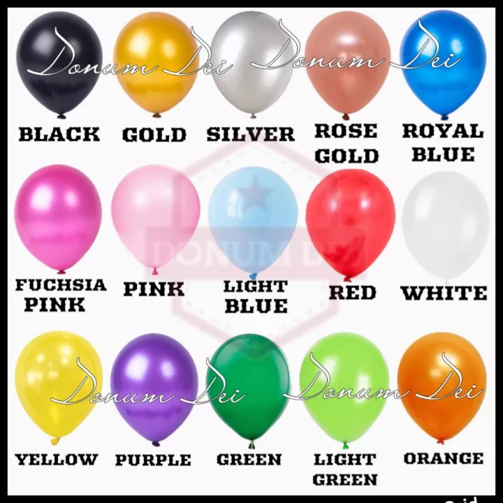 10 Inches Balloons for Party Designs and Decorations (10 pieces ...