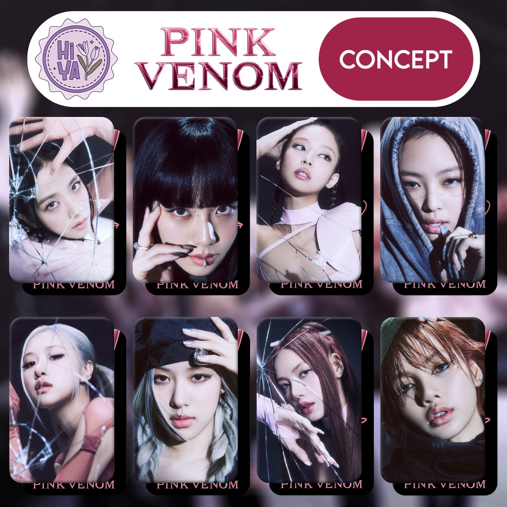 [UNOFFICIAL] BLACKPINK Pink Venom Concept Photocard Set 8pcs | Shopee ...