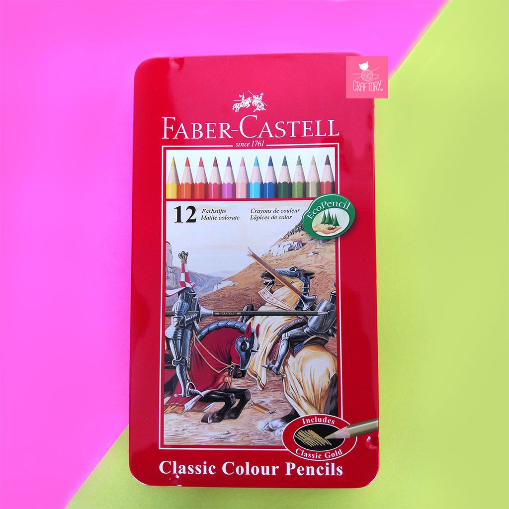 Faber Castell 12 Classic Color Pencil Colored Pencils Can Pack (Tin ...