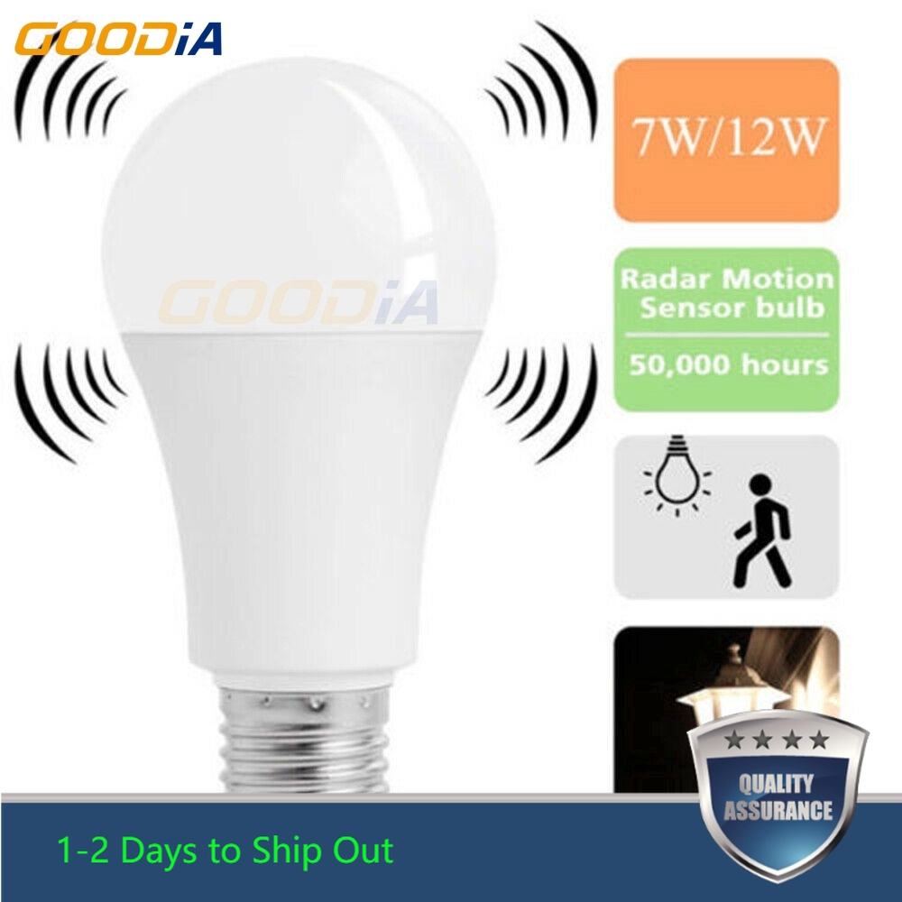 E27 Radar Sensor Light Motion LED Globe Bulb Microwave Ambient PIR ...